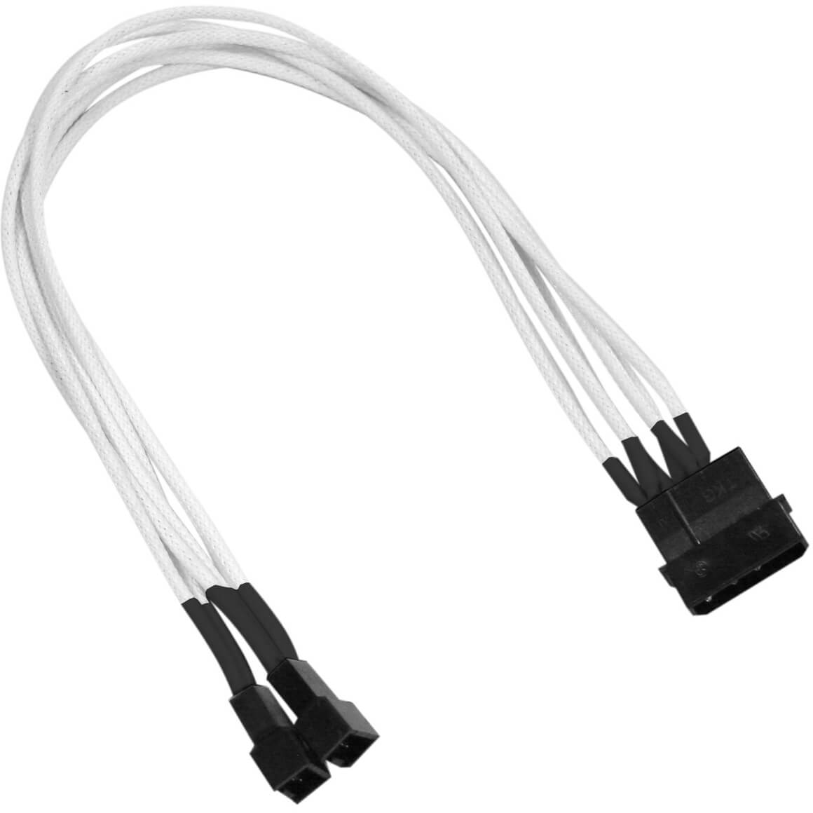 Nanoxia 4-Pin Molex auf 2x 3-Pin Molex 30 cm Verteilerkabel weiß ...